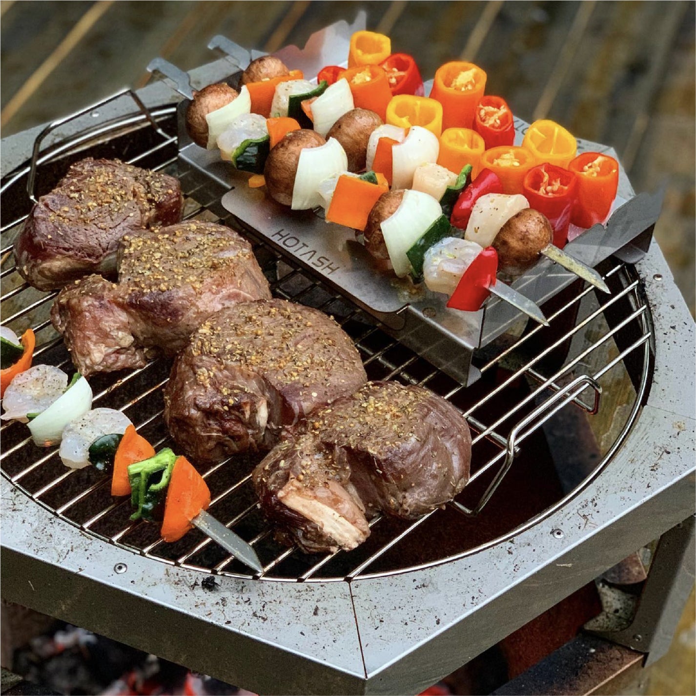 2-in-1 Pepper Rack – Jalapeño Roaster & Grill Surface – Hot Ash Stove